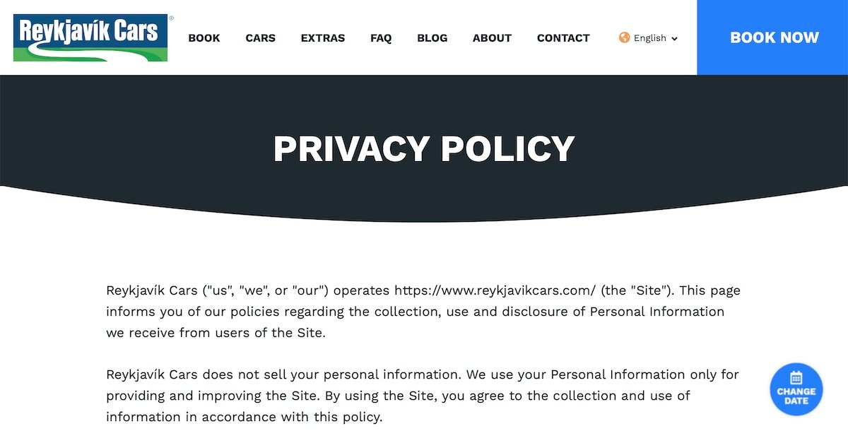 Privacy Policy | Reykjavik Cars